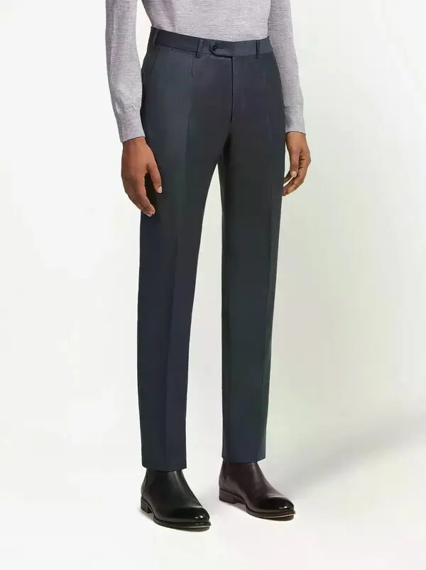 Zegna Trofeo Single-breasted Wool Suit - Blue