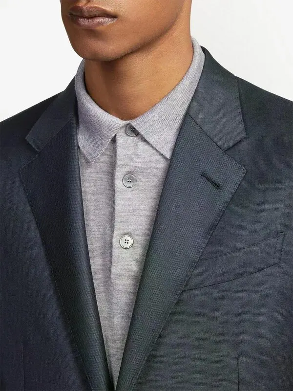 Zegna Trofeo Single-breasted Wool Suit - Blue