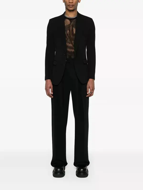 Dolce & Gabbana Single-breasted Textured Blazer - Black