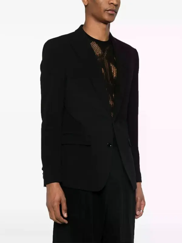 Dolce & Gabbana Single-breasted Textured Blazer - Black