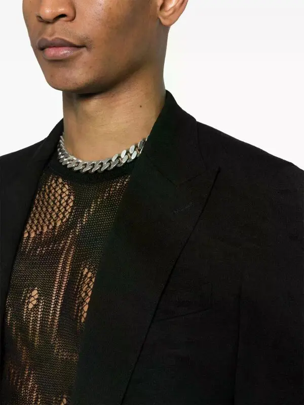 Dolce & Gabbana Single-breasted Textured Blazer - Black