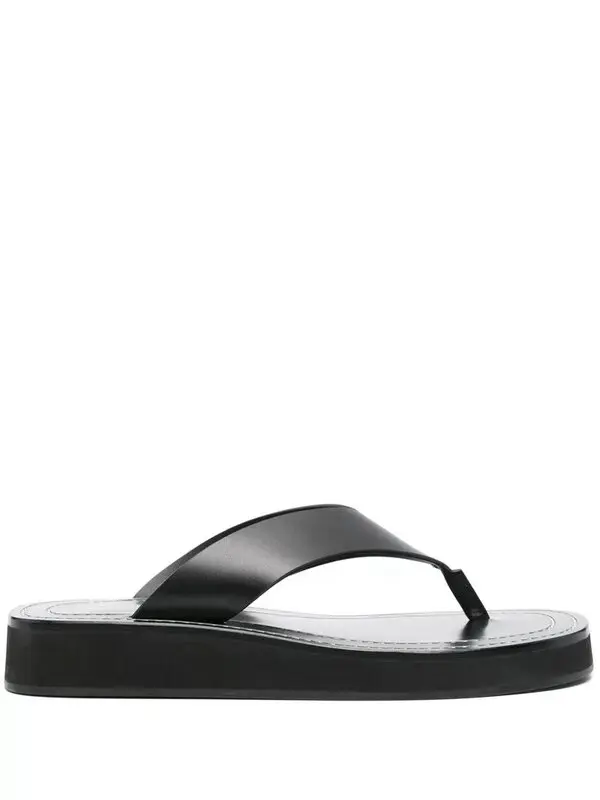 THE ROW Ginza Leather Flip Flops