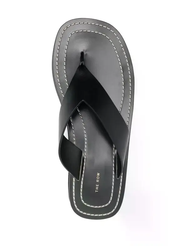 THE ROW Ginza Leather Flip Flops