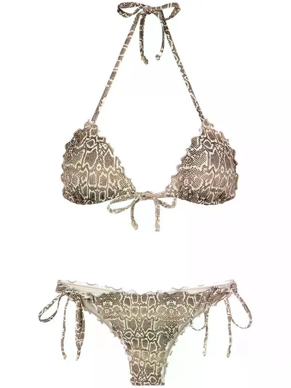 AMIR SLAMA Python Print Bikini Set