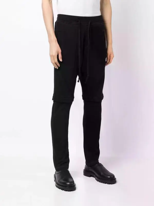 GREG LAUREN Drawstring Cotton Track Pants