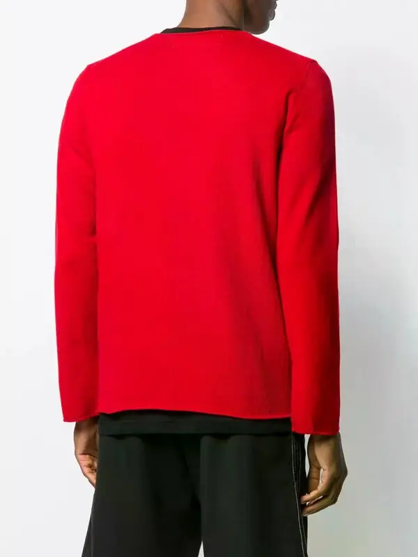 Play Comme Des Garcon Appliqué Heart Sweater - Red