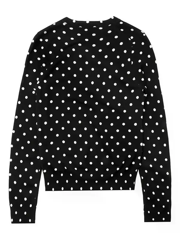 Play Comme Des Garcon Polka-dot Knitted Sweater
