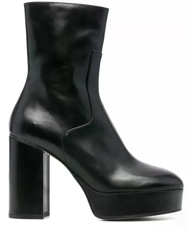 ALOHAS Thunder 110mm Leather Platform Ankle Boots