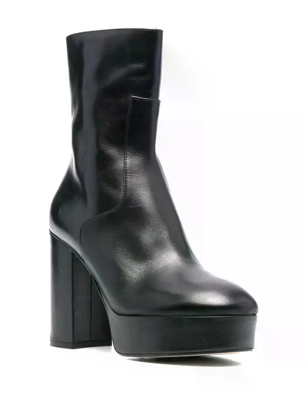 ALOHAS Thunder 110mm Leather Platform Ankle Boots