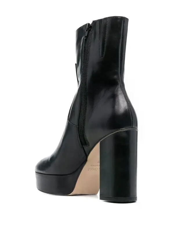 ALOHAS Thunder 110mm Leather Platform Ankle Boots