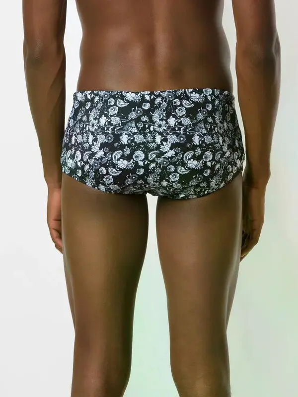 AMIR SLAMA Margaridas Print Trunks