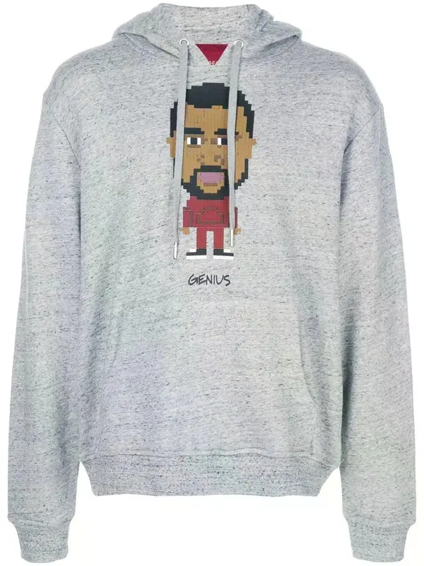 MOSTLY HEARD RARELY SEEN 8-BIT Genius Print Hoodie - Grey