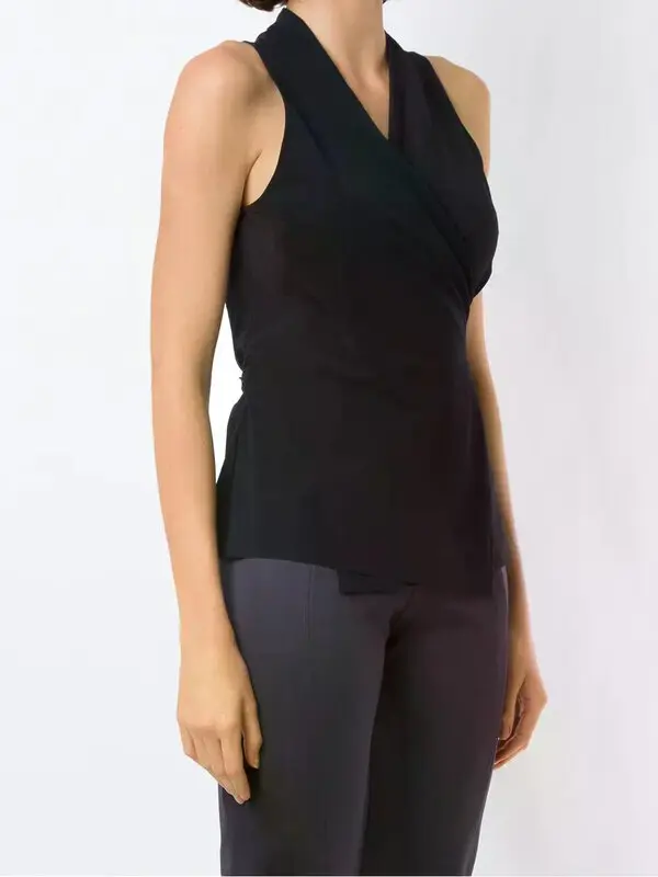 AMIR SLAMA Sleeveless Wrap Blouse