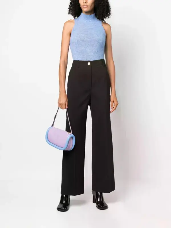 PATOU Mock-neck Knitted Top - Blue