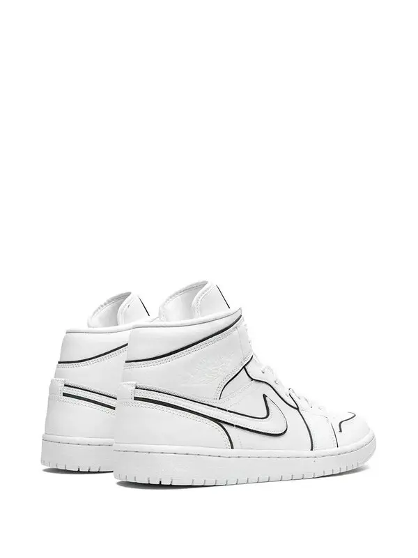 JORDAN Air 1 Mid Iridescent Outline Sneakers - White