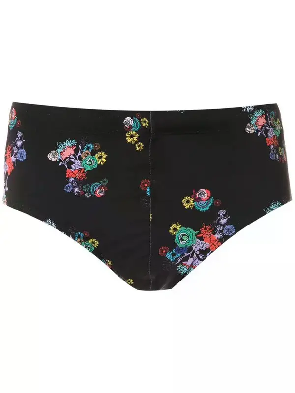 AMIR SLAMA Printed Swim Trunks - Black