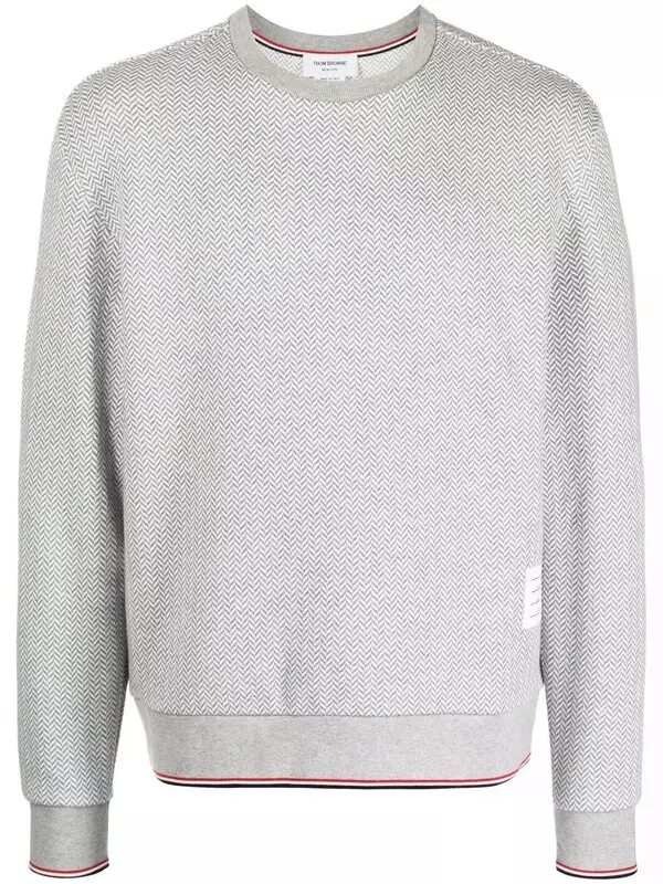 Thom Browne Herringbone Pattern Sweater