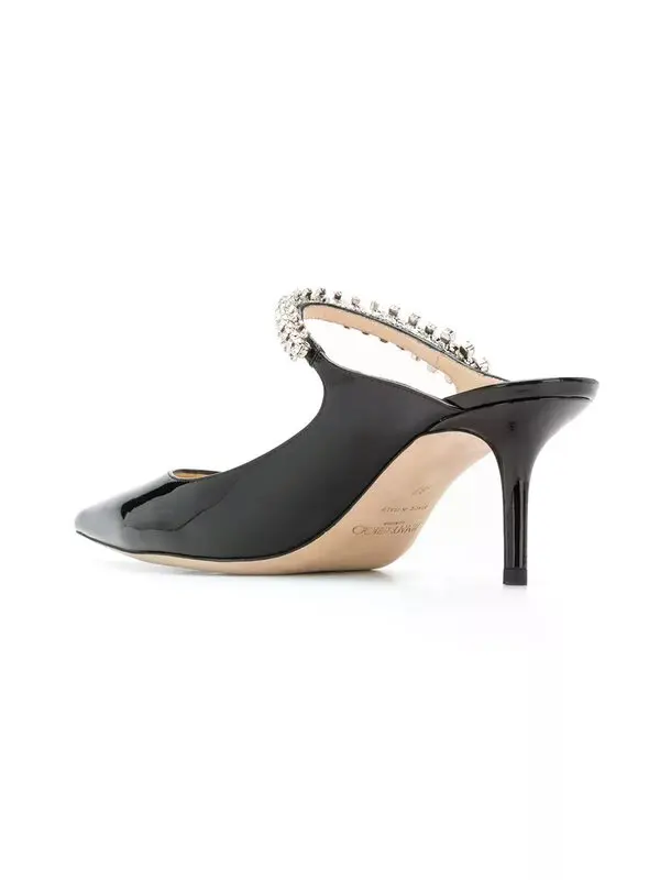 JIMMY CHOO 65mm Bing Leather Mules - Black