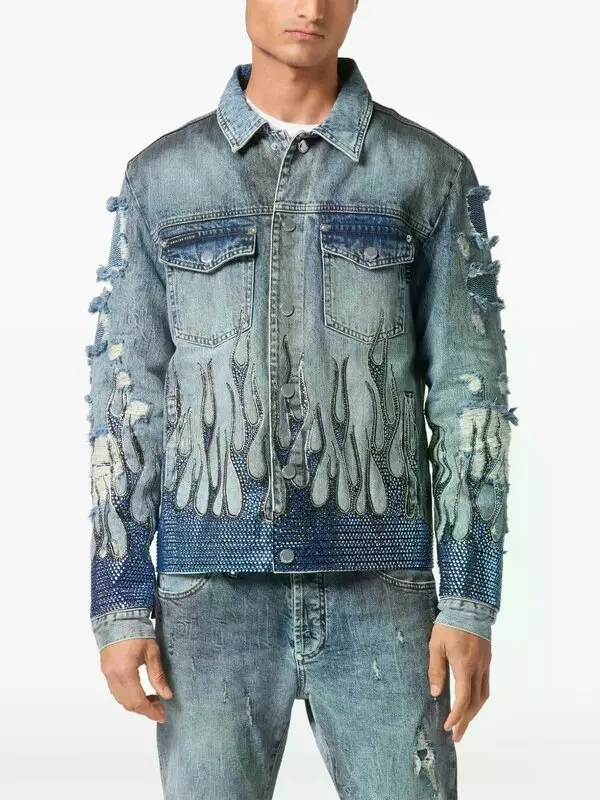 Philipp Plein Strass Flame Jacket