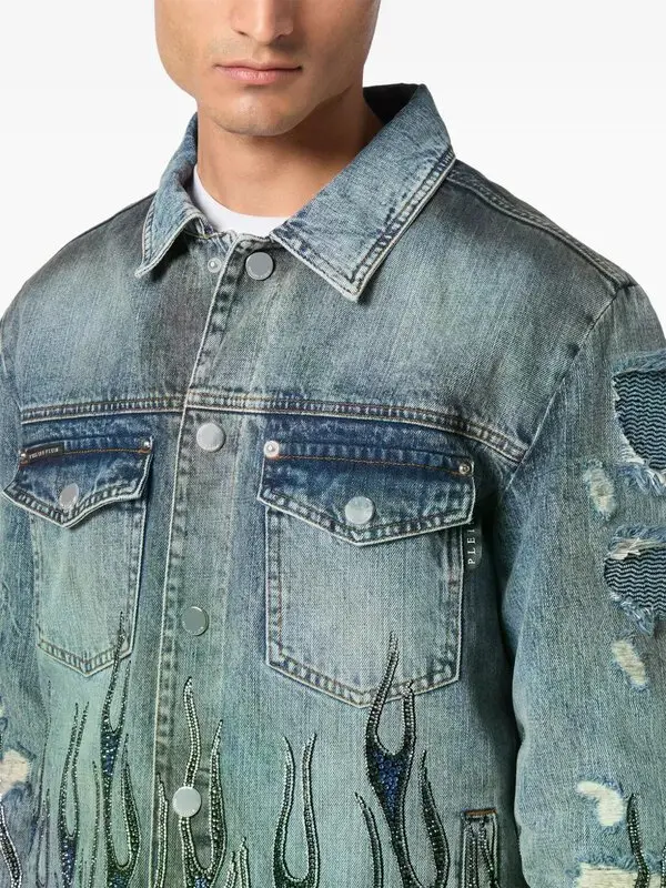 Philipp Plein Strass Flame Jacket