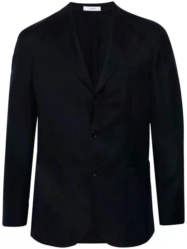 Boglioli Notched-lapels Single-breasted Blazer - Blue
