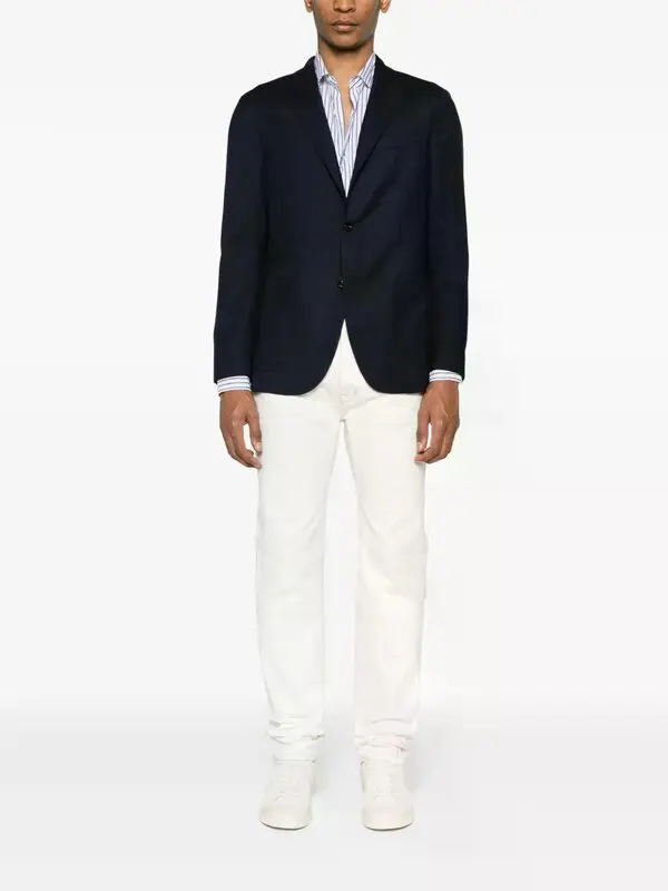Boglioli Notched-lapels Single-breasted Blazer - Blue