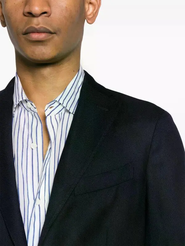 Boglioli Notched-lapels Single-breasted Blazer - Blue