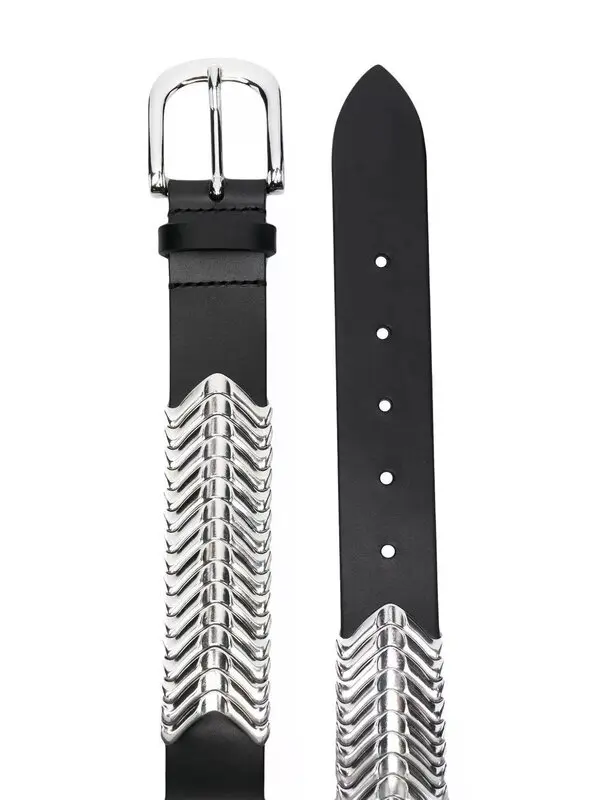 Isabel Marant Étoile Tehora Calfskin Leather Belt - Black