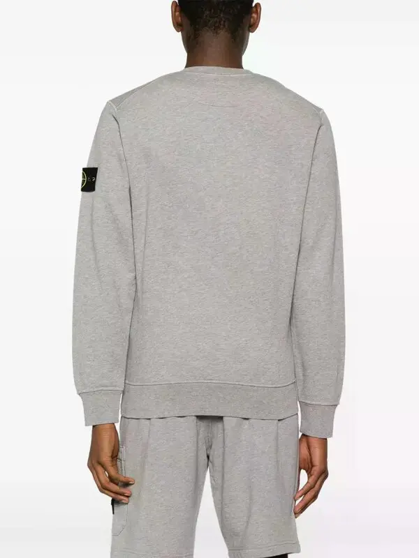 Stone Island Compass Badge Cotton Sweatshirt - Grey
