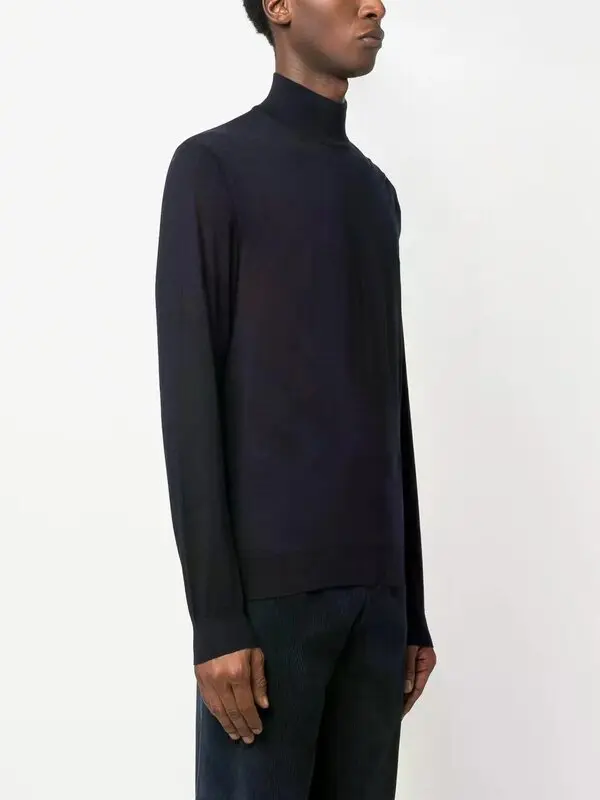 Corneliani Roll-neck Knit Jumper - Blue