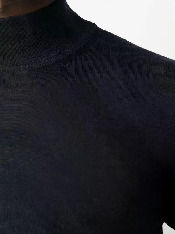 Corneliani Roll-neck Knit Jumper - Blue