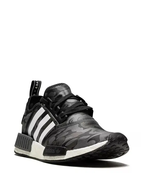 Adidas X Bape Nmd_r1 Camo Sneakers - Black