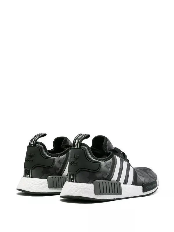 Adidas X Bape Nmd_r1 Camo Sneakers - Black