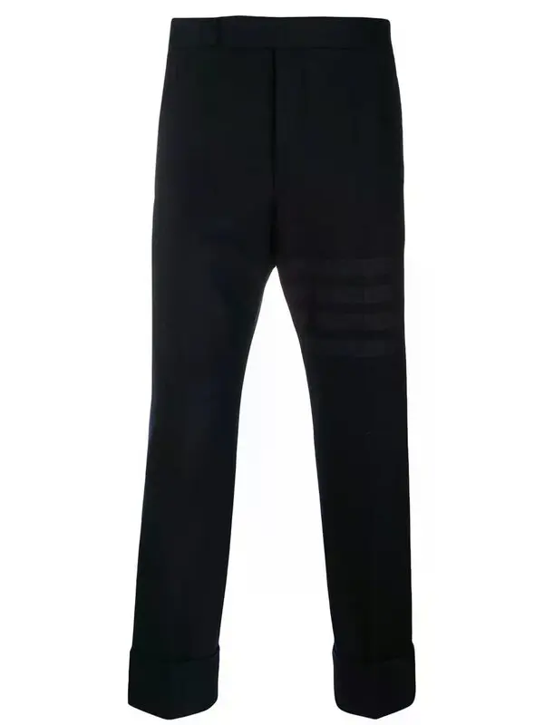 Thom Browne Tonal 4-bar Flannel Trousers - Blue