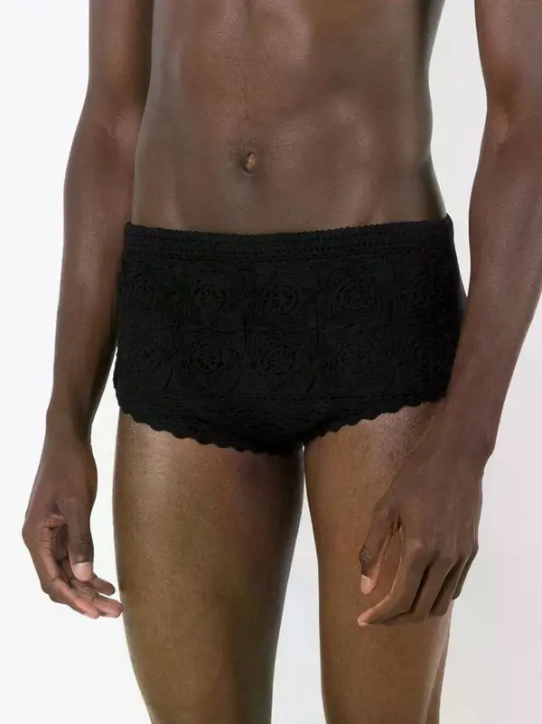 AMIR SLAMA Crochet-knit Swimming Trunks