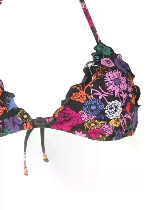 AMIR SLAMA Ruffled Triangle Bikini Set