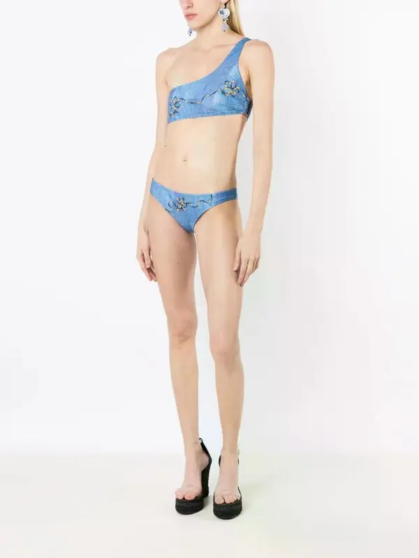 AMIR SLAMA Embroidered Two-piece Bikini Set