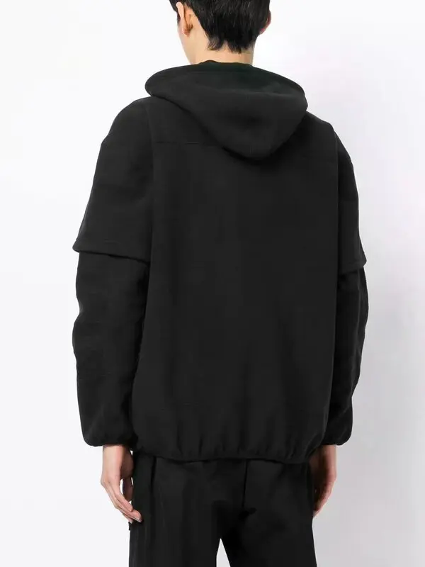 Anrealage Logo Patch Zip-up Hoodie