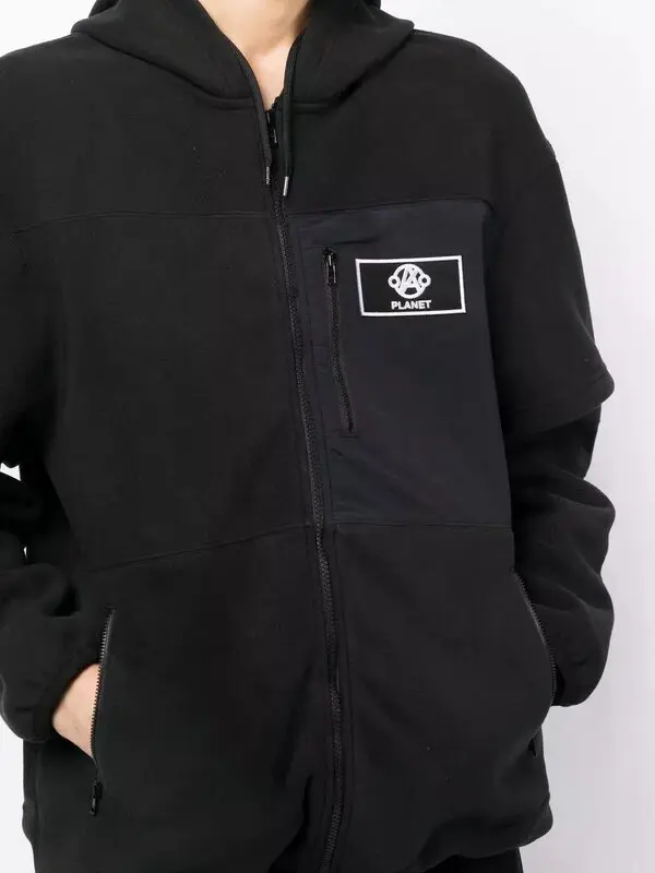 Anrealage Logo Patch Zip-up Hoodie
