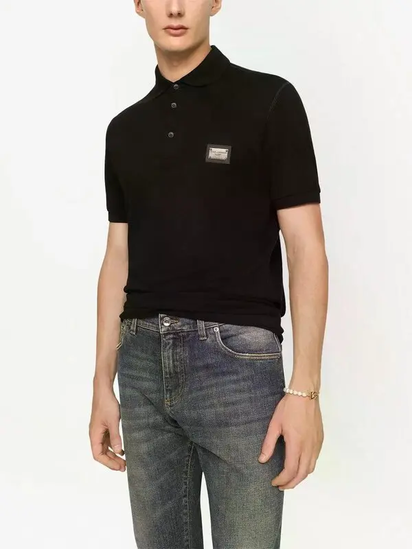 Dolce & Gabbana Logo-tag Piqué Polo Shirt