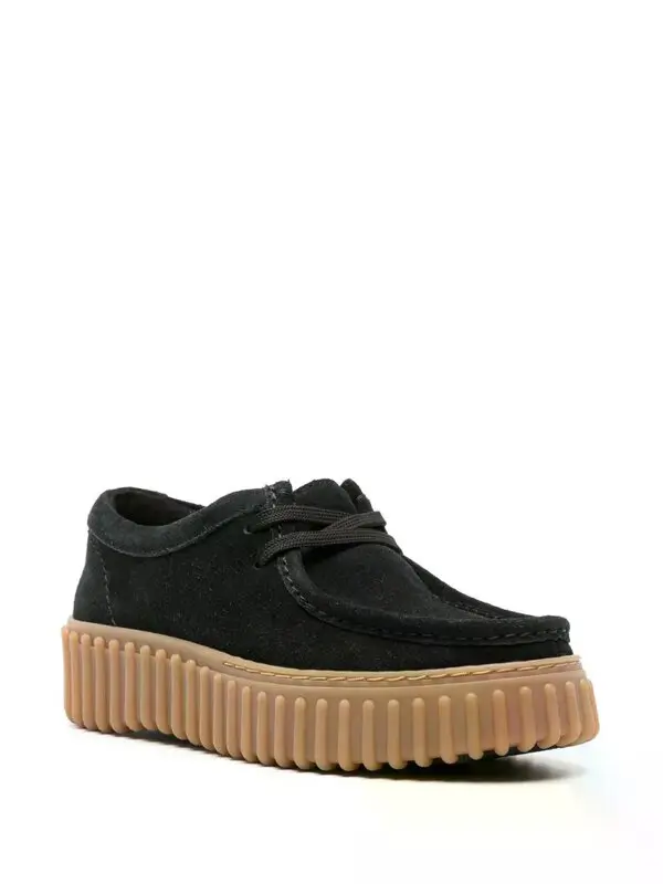 Clarks Torhill Bee Suede Loafers - Black