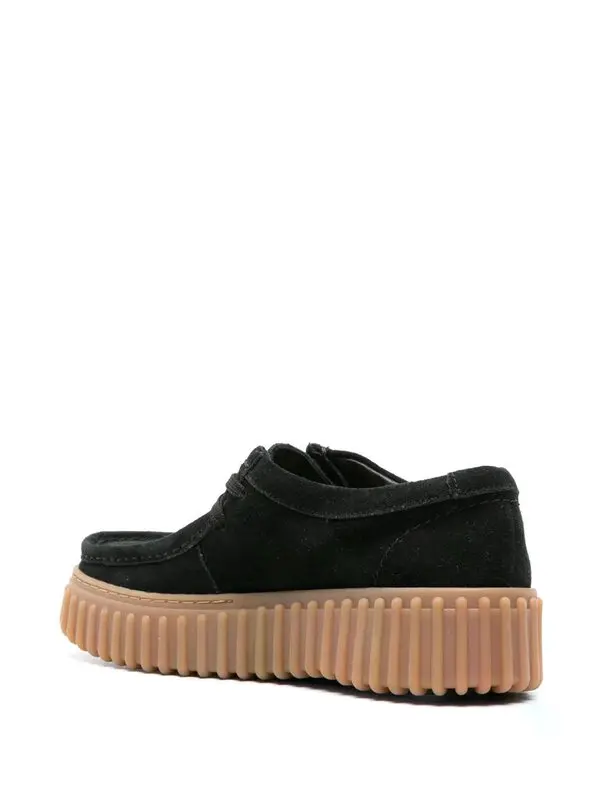 Clarks Torhill Bee Suede Loafers - Black