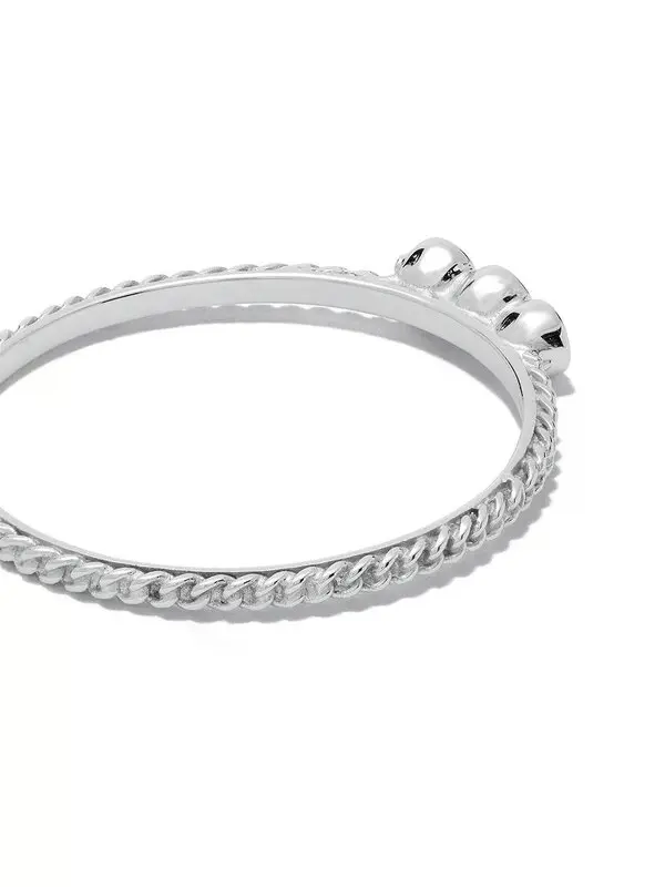 WOUTERS & HENDRIX 18kt White Gold Diamond Chain Ring - Silver