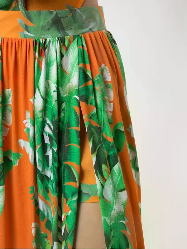 AMIR SLAMA Printed Ruffle Skirt