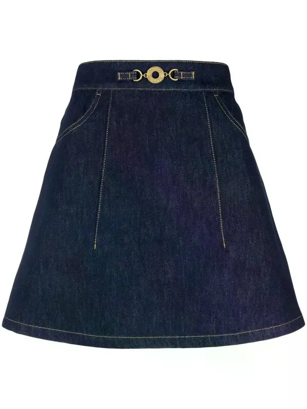 PATOU Organic Denim A-line Miniskirt