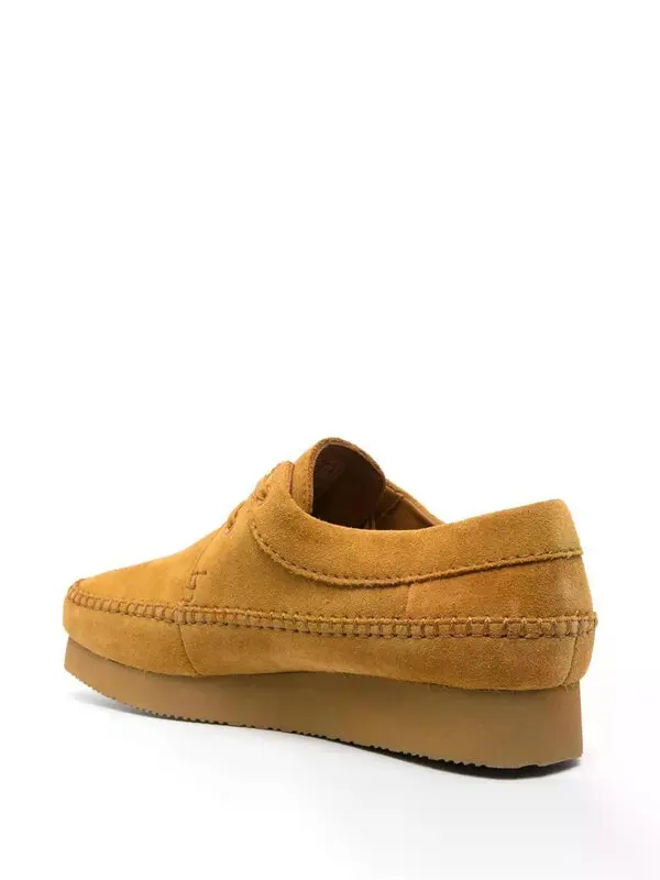 Clarks Suede Lace-up Shoes - Yellow