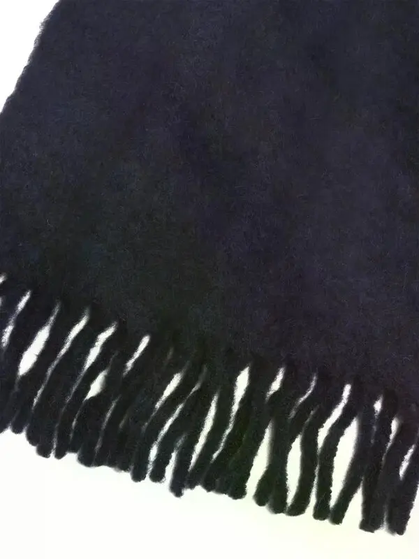 Marni Logo-appliqué Alpaca Scarf - Blue