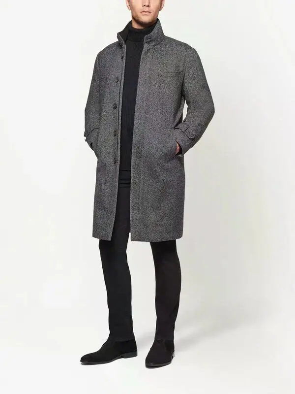 NORWEGIAN WOOL Single-breasted Down-filled Coat