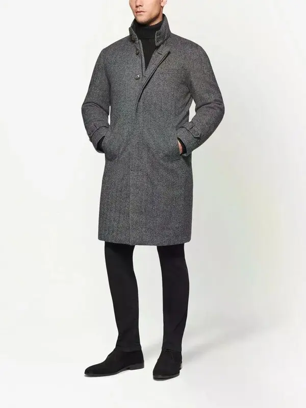 NORWEGIAN WOOL Single-breasted Down-filled Coat
