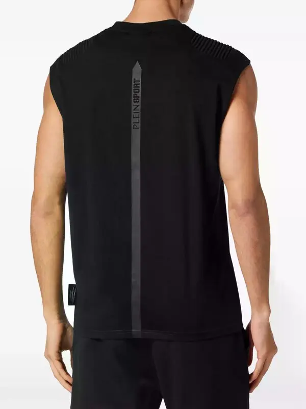 PLEIN SPORT Logo Patch Sleeveless T-shirt